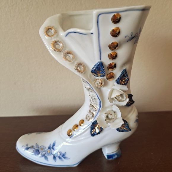 Art | Vtg Boot Shoe Vase Floral Flower Vase | Poshmark